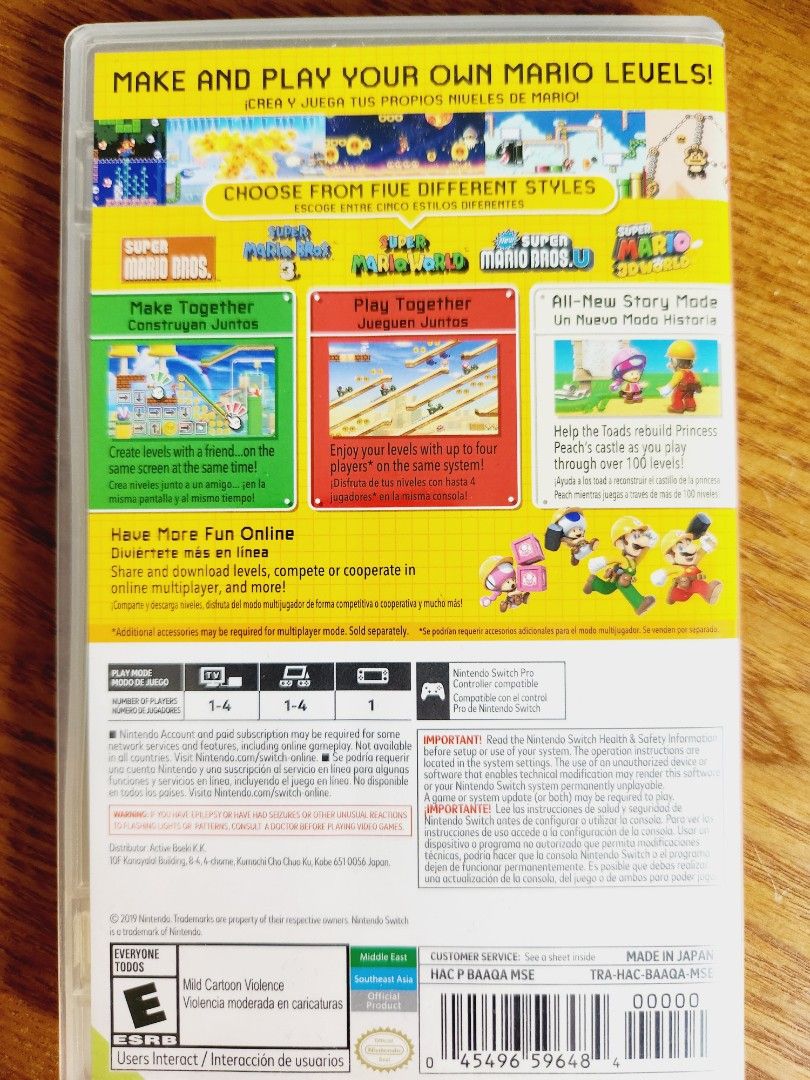 [Nintendo Switch] Super Mario Maker 2, Video Gaming, Video Games ...
