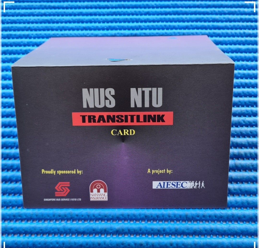 NUS + NTU Transitlink Card with Folder, Hobbies & Toys, Memorabilia & Collectibles, Vintage ...