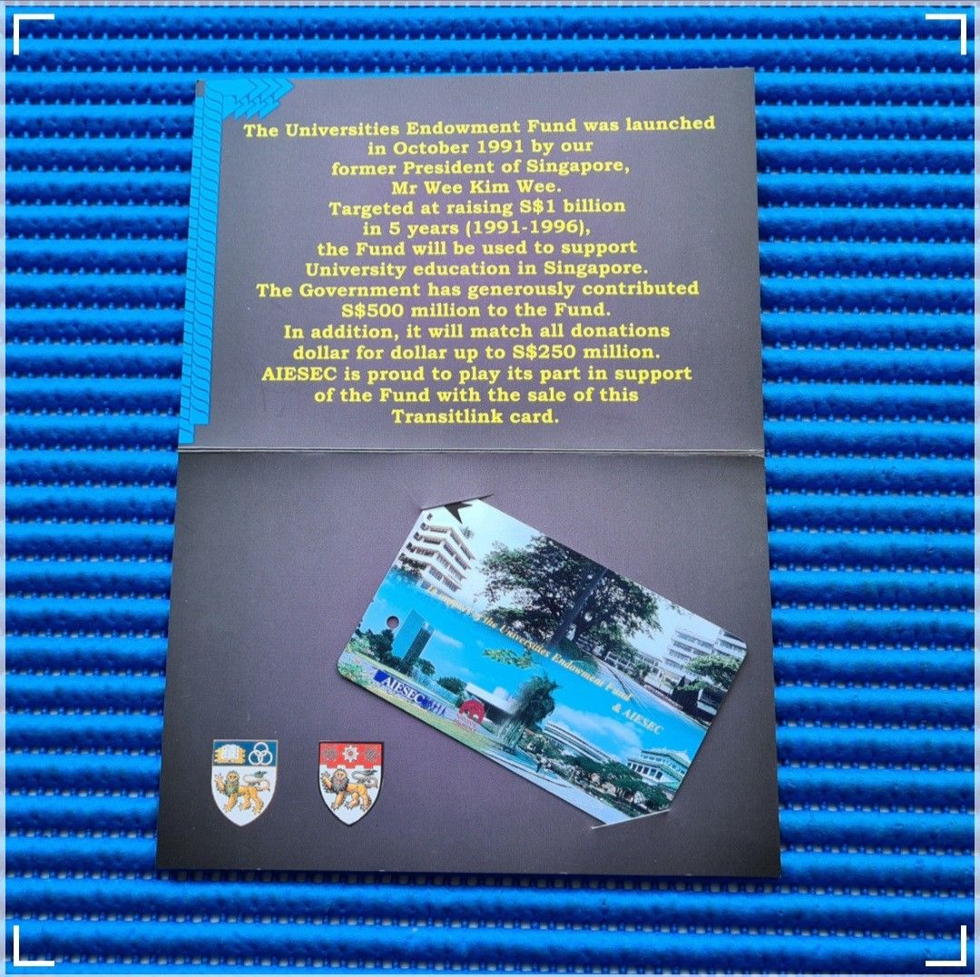 NUS + NTU Transitlink Card with Folder, Hobbies & Toys, Memorabilia ...