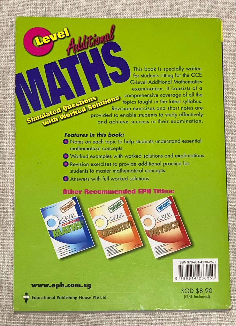 O level additional maths assessment book, Hobbies & Toys, Books & Magazines, Assessment Books on ...