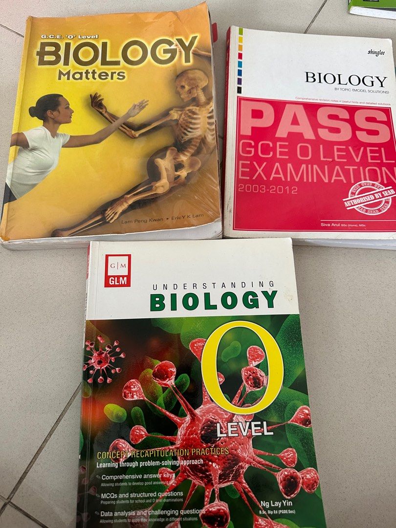 O level biology 2003-2012 past year questions, textbook 2010 and GlM ...