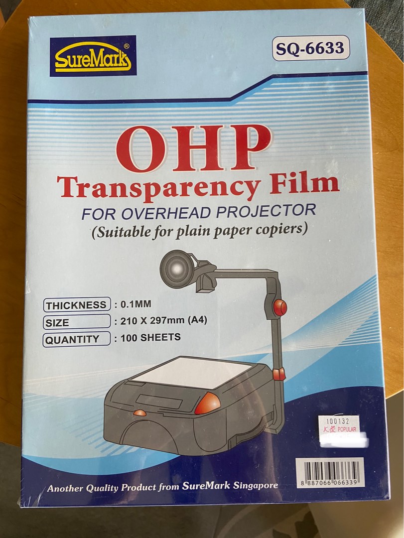 OHP transparency film - sold by the sheets, Hobbies & Toys, Stationery ...