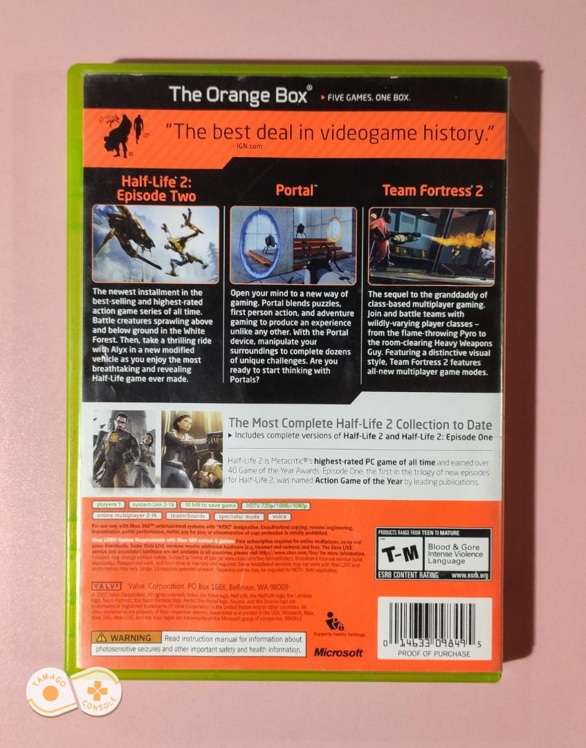 Orange Box - [XBOX 360 Game] [NTSC / ENGLISH Language] [CIB / Complete ...