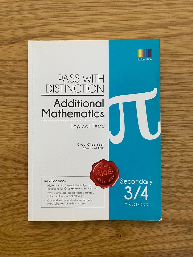 Pass With Distinction Sec 3-4 Additional Mathematics Assessment Book, Hobbies & Toys, Books ...