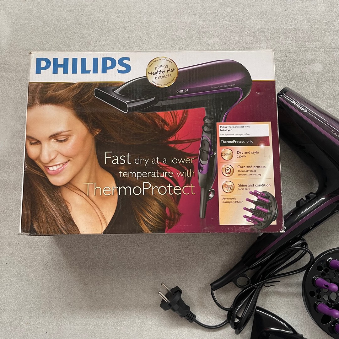 Philips ThermoProtect Ionic Hairdryer, Beauty & Personal Care, Hair on ...