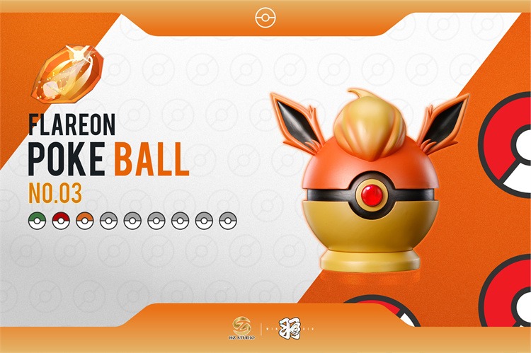 [PO] Wing Studio X HZ Studio - Pokemon Flareon Poke Ball - StatuesGK ...