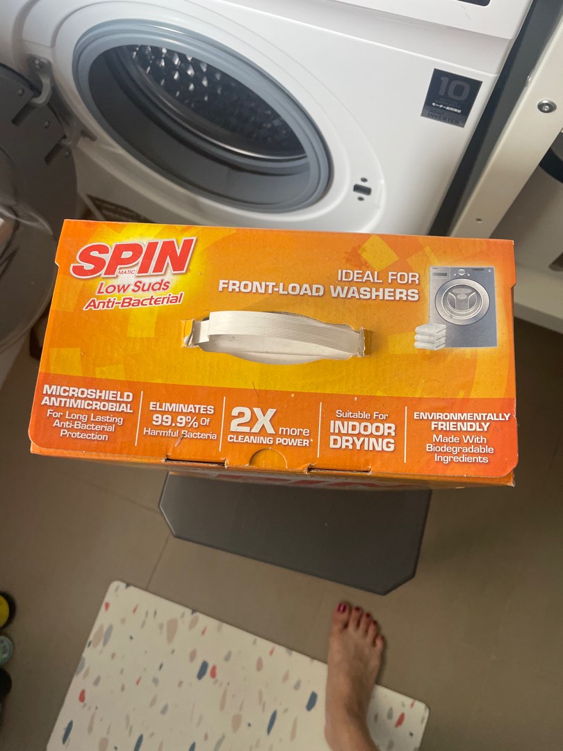 Powder detergent - Spin low suds, Furniture & Home Living, Cleaning ...