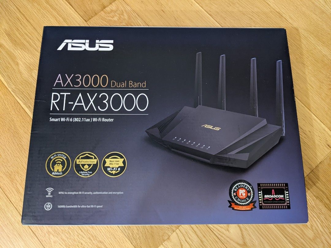 [Pre-loved] ASUS RT-AX3000 Smart WiFi6 (802.11ax) Router, Computers ...