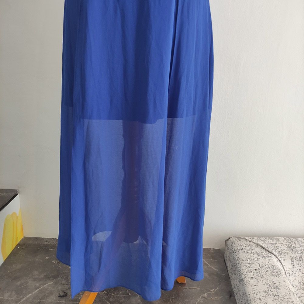 PREMIUM DRESS VAIN GLORIOUS YOU party chiffon sifon biru birel blue ...