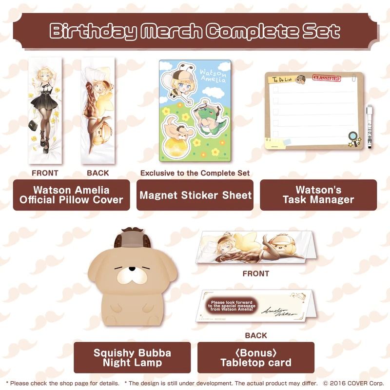 [PRE-ORDER] Vtuber Amelia Watson Birthday Celebration Merch 2023 ...