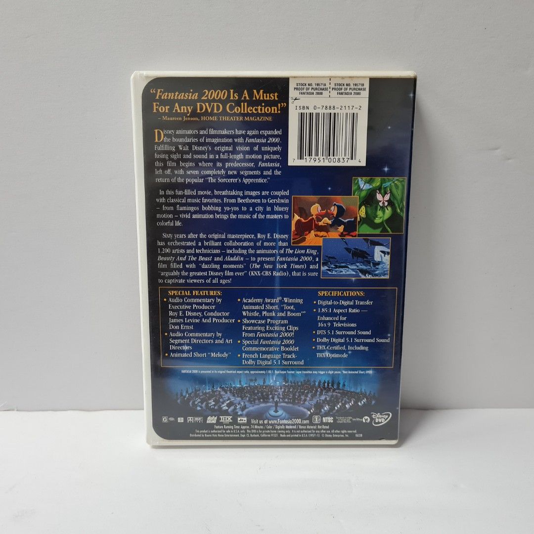 [Pre-Owned] Walt Disney Fantasia 2000 DVD, Hobbies & Toys, Music ...