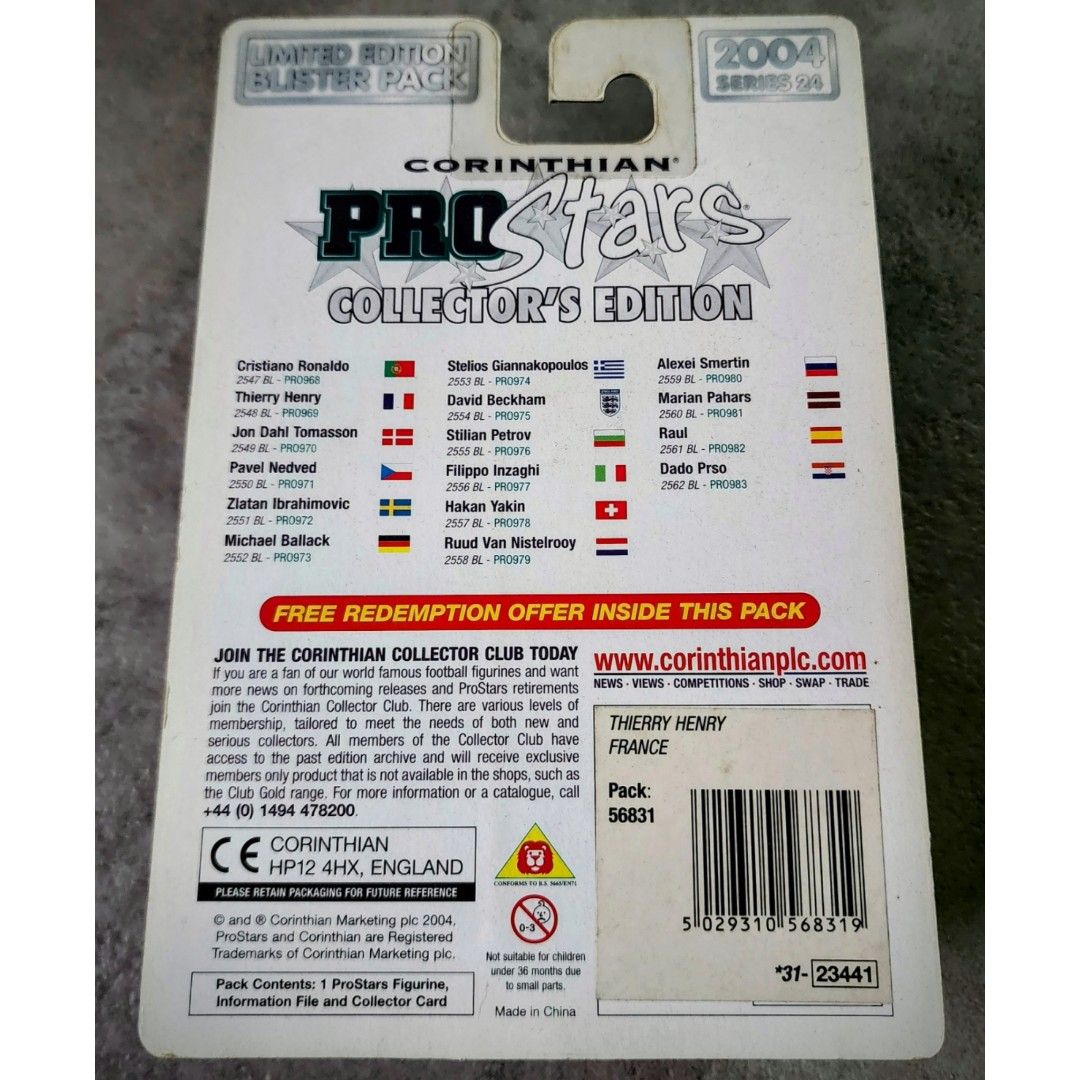 ProStars Thierry Henry France [BNIP], Hobbies & Toys, Toys & Games on ...