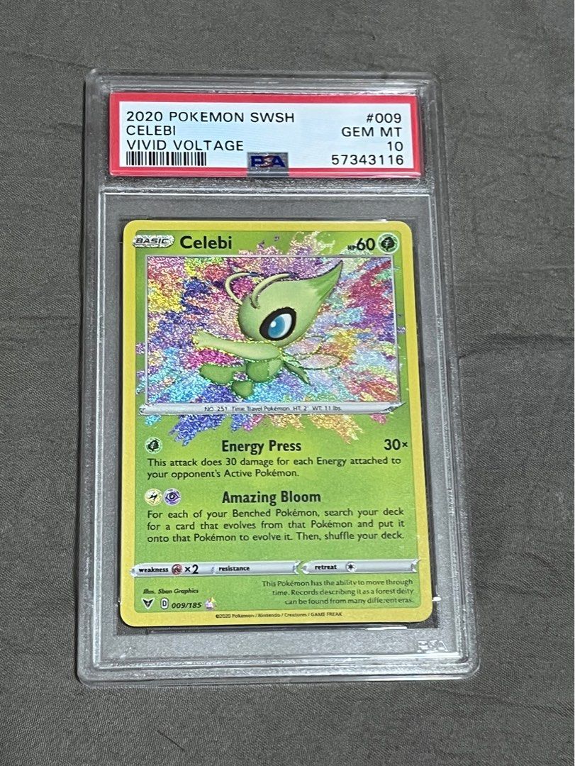 PSA 10 Celebi Amazing Rare Vivid Voltage Pokémon TCG, Hobbies & Toys ...