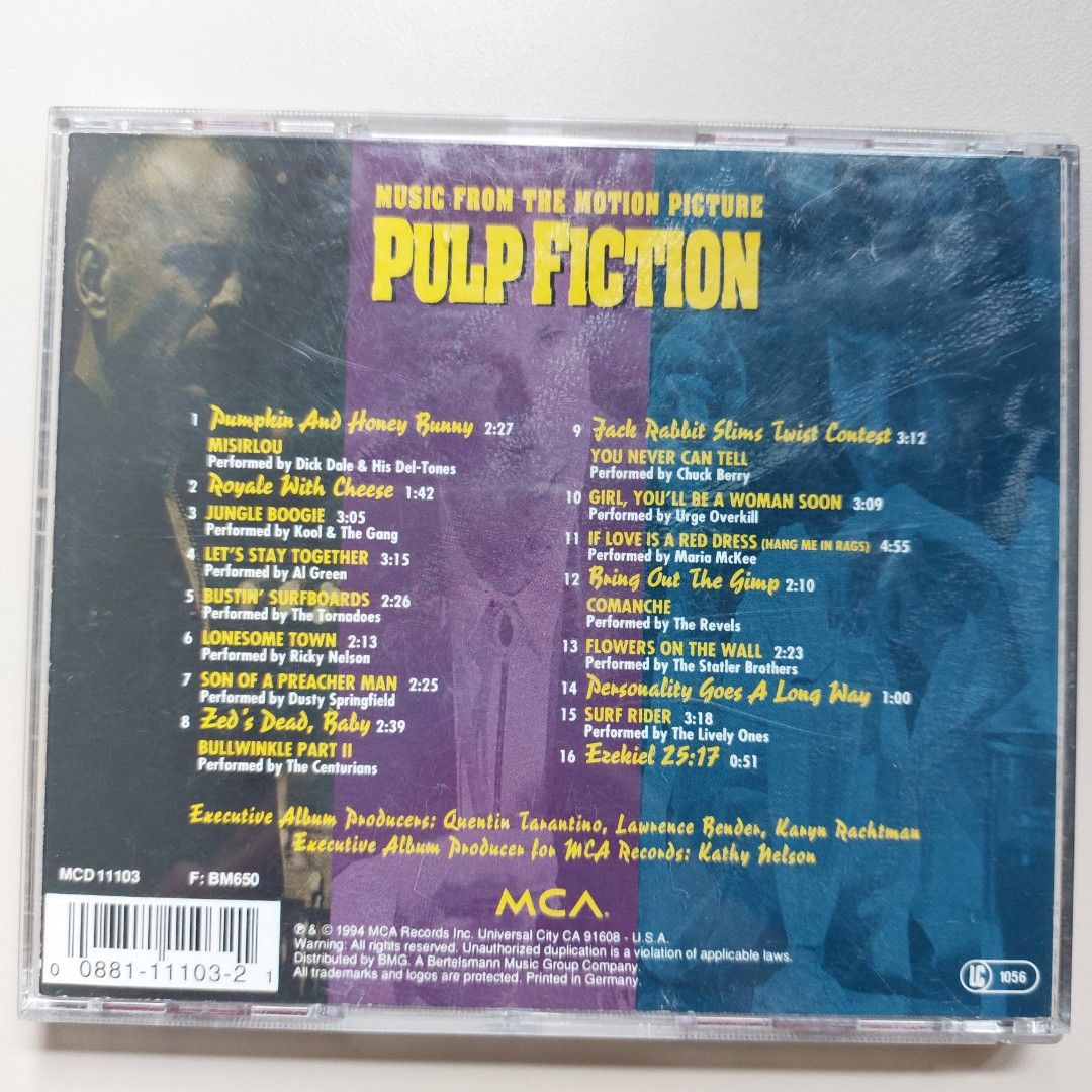 Pulp Fiction Soundtrack, Hobbies & Toys, Music & Media, CDs & DVDs on ...