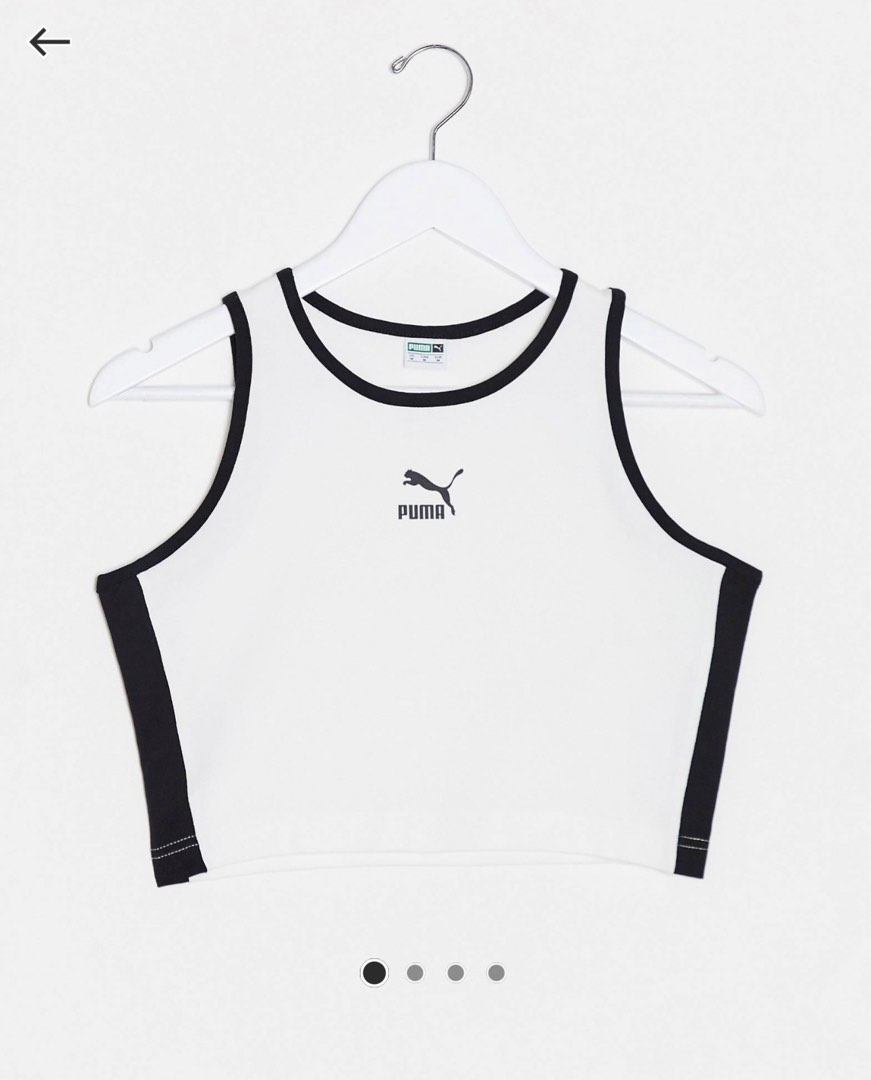 Puma Crop Top in White, Women's Fashion, Tops, Other Tops on Carousell
