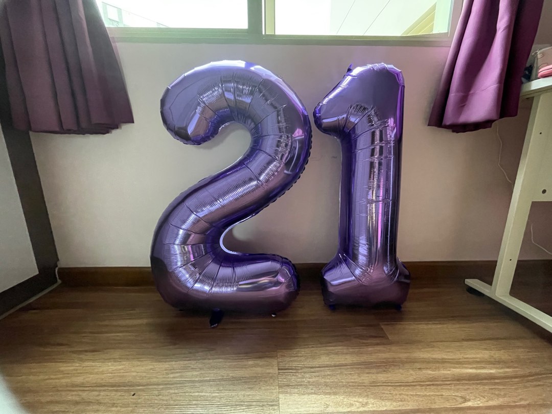 Purple Number Balloons, Hobbies & Toys, Stationery & Craft, Occasions ...