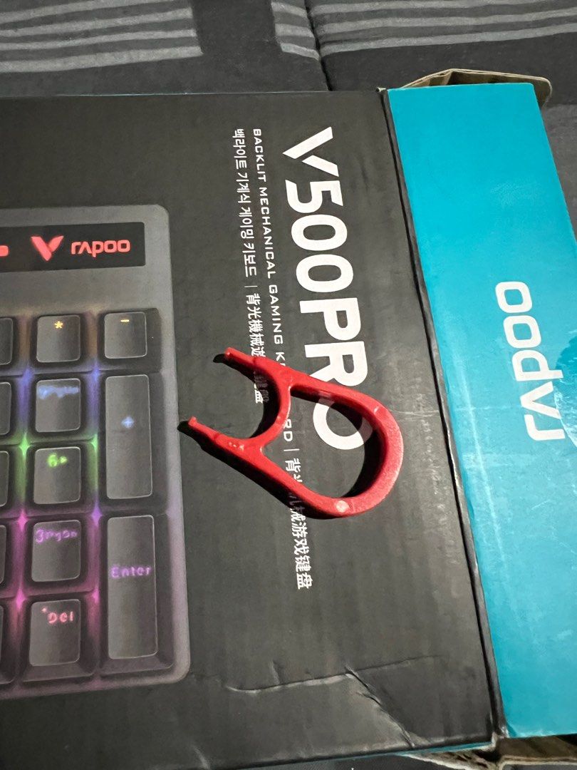 Rapoo V500 Pro Wired RGB Mechanical Keyboard (Blue Switches), Computers ...