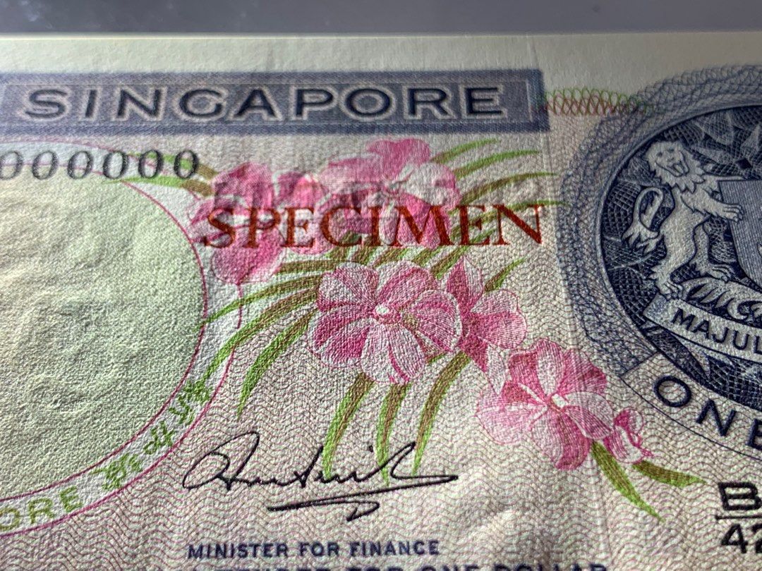 Rare $1 specimen orchid series banknote, Hobbies & Toys, Memorabilia ...