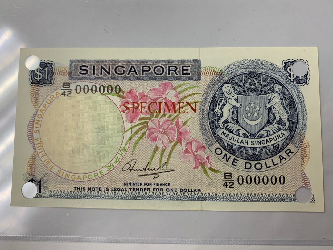 Rare $1 specimen orchid series banknote, Hobbies & Toys, Memorabilia ...