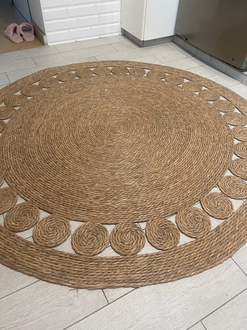 Rattan Boho Mat, Furniture & Home Living, Home Decor, Carpets, Mats ...