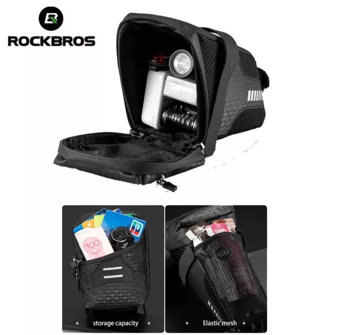 Rockbros Bicycle Saddle Bag, Sports Equipment, Bicycles & Parts, Parts ...