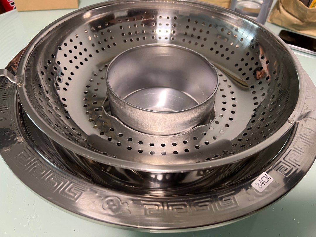 Rotary Lifting Hot Pot Stainless Steel, TV & Home Appliances, Kitchen ...