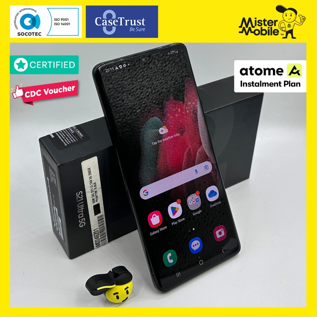 Samsung Galaxy S21 Ultra 5G 256 256GB Phantom Black Local Used, Mobile ...