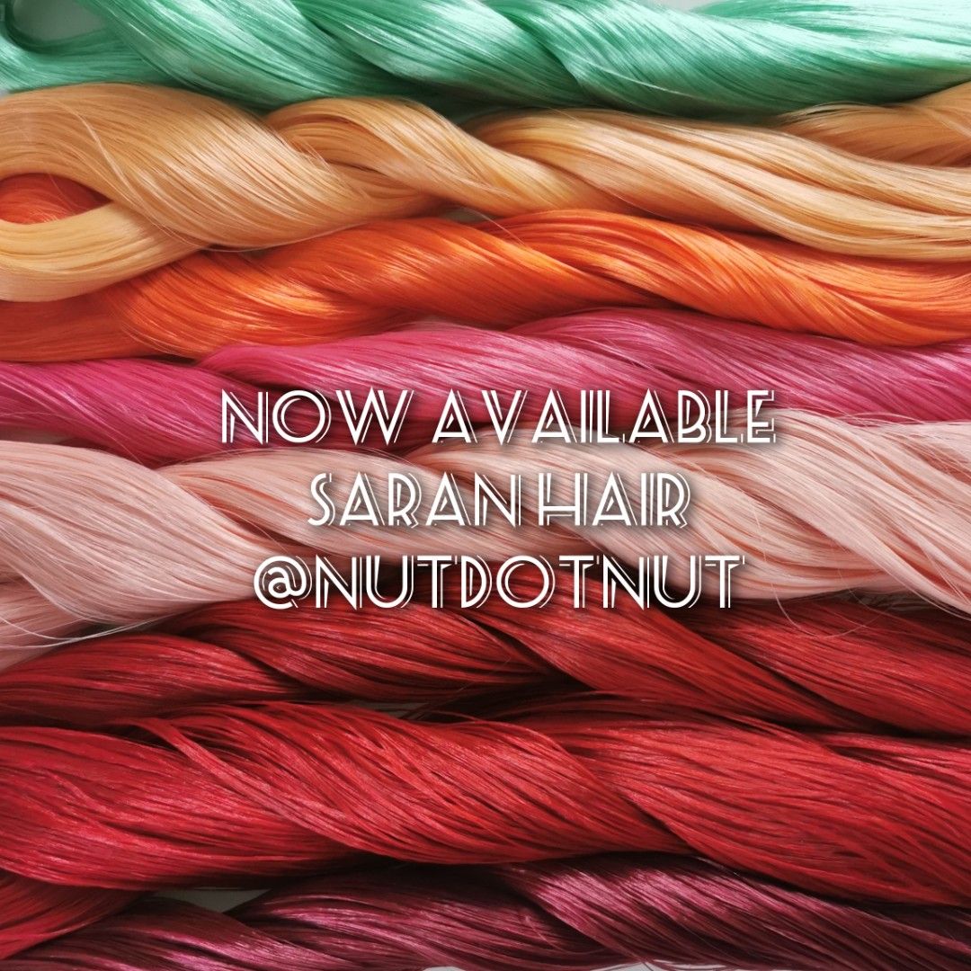 Saran Doll Hair for Custom Reroot Bright Colours (30g), Hobbies & Toys ...