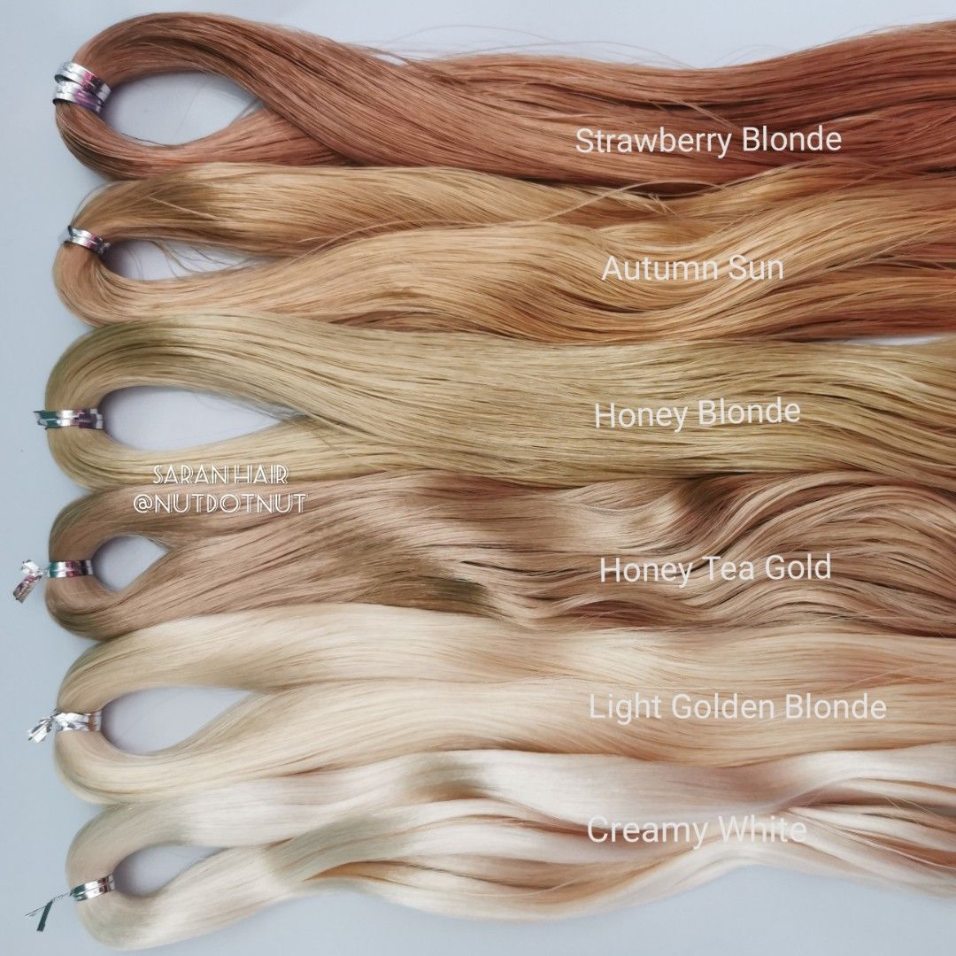 Saran Doll Hair for Custom Reroot Blonde Shades (30g), Hobbies & Toys ...