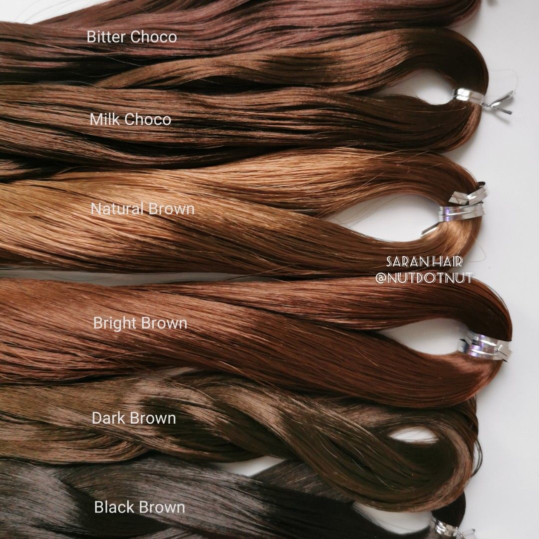 Saran Doll Hair for Custom Reroot Brown Shades (30g), Hobbies & Toys ...