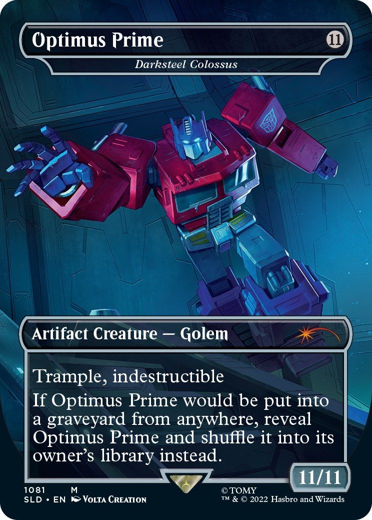 Secret lair transformers Optimus Prime vs Megatron mtg magic the ...