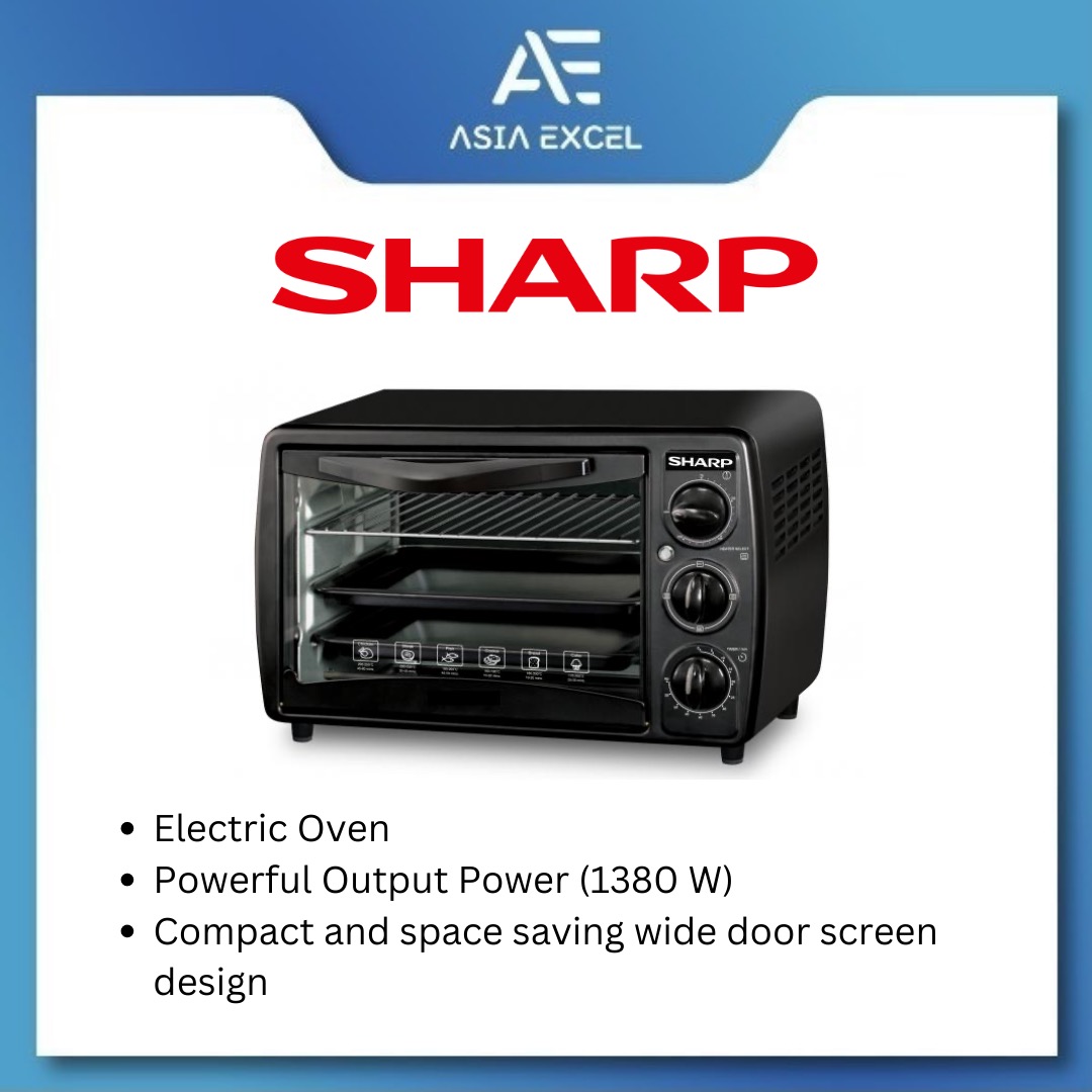 SHARP EO-19K 19L BLACK ELECTRIC OVEN, TV & Home Appliances, Kitchen ...