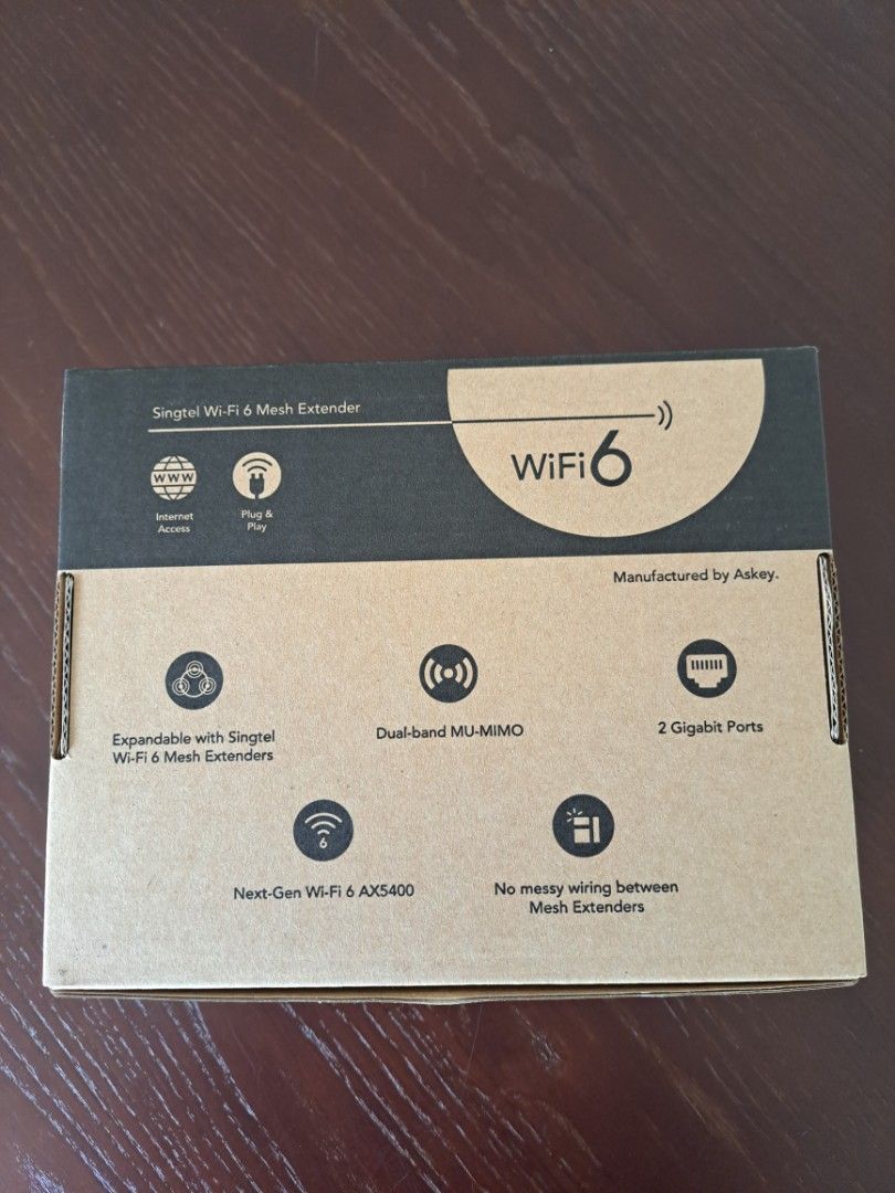 Singtel WiFi 6 Mesh Extender Askey, Computers & Tech, Parts ...