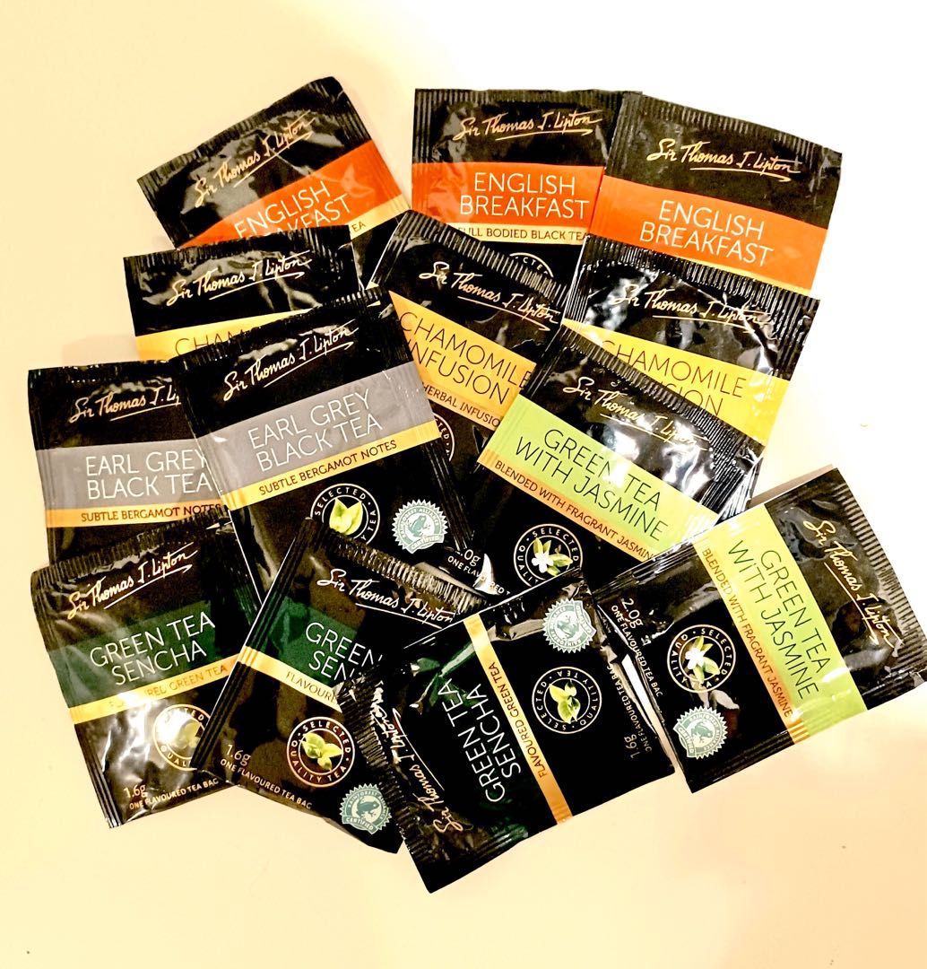 Sir Thomas Lipton tea bags sachets Green Tea Sencha Green Tea Jasmine ...