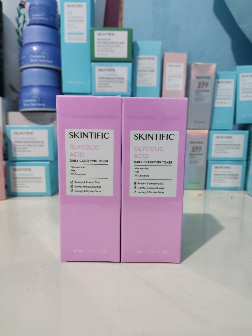Skintific glycolic acid daily clarifying toner, Kesehatan & Kecantikan ...