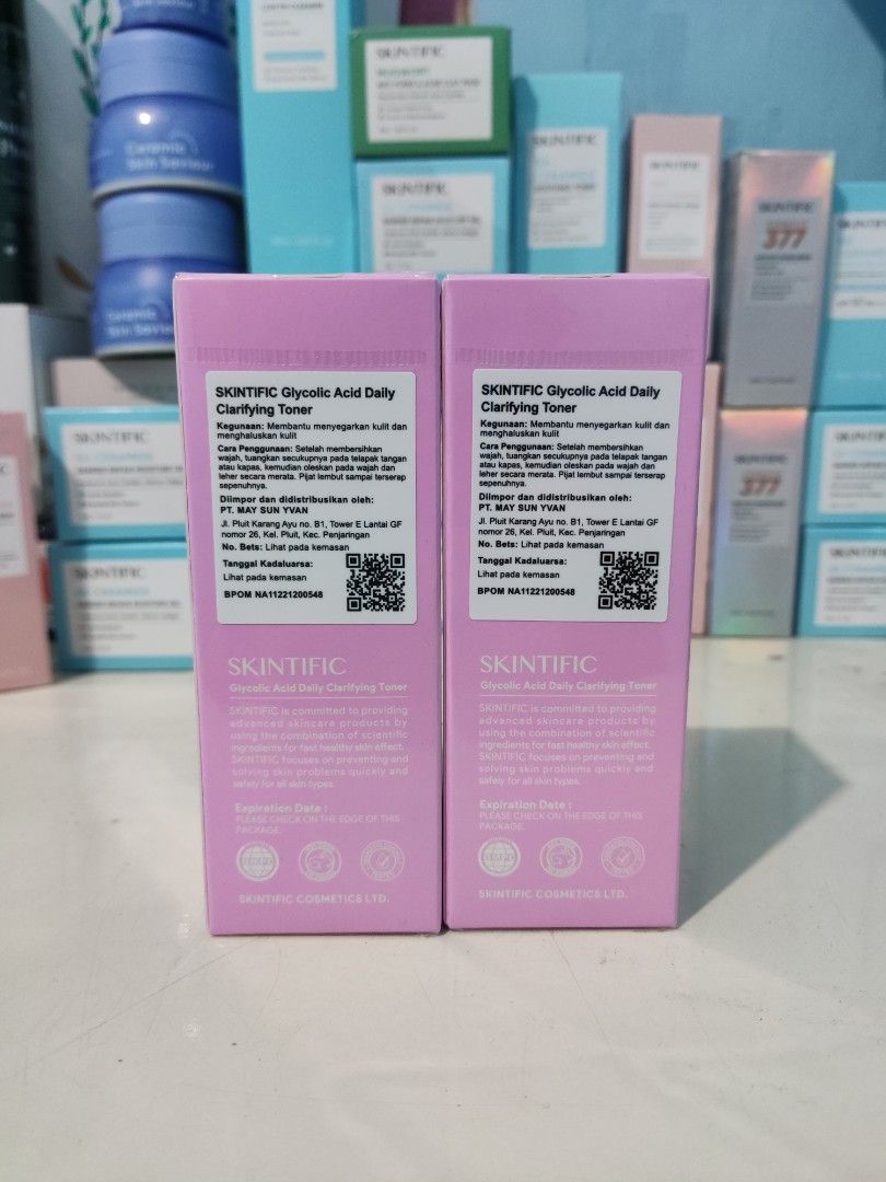 Skintific glycolic acid daily clarifying toner, Kesehatan & Kecantikan ...