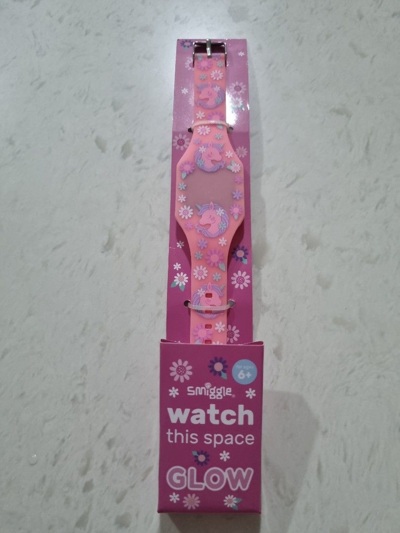 Smiggle Unicorn Watch (Glow in dark), Babies & Kids, Babies & Kids ...