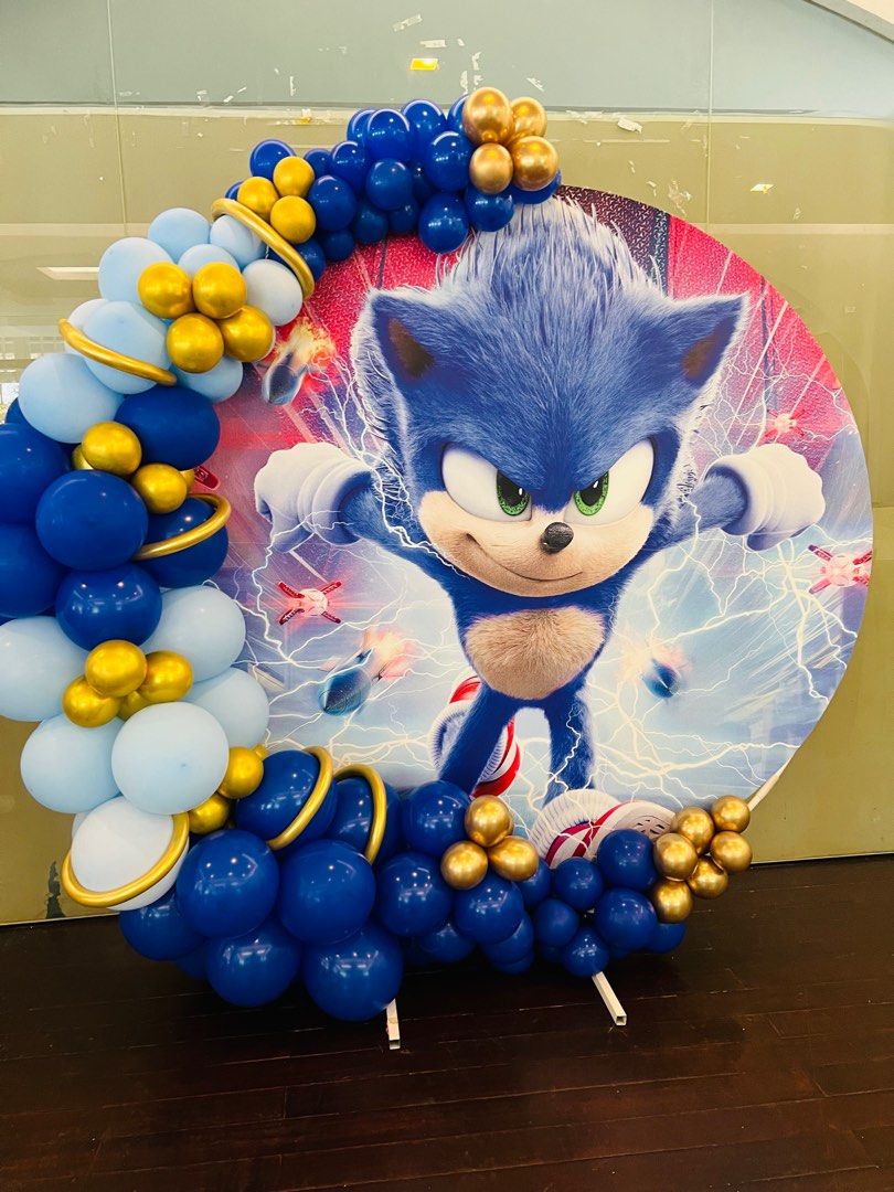 Sonic backdrop, Hobbies & Toys, Stationery & Craft, Occasions & Party ...