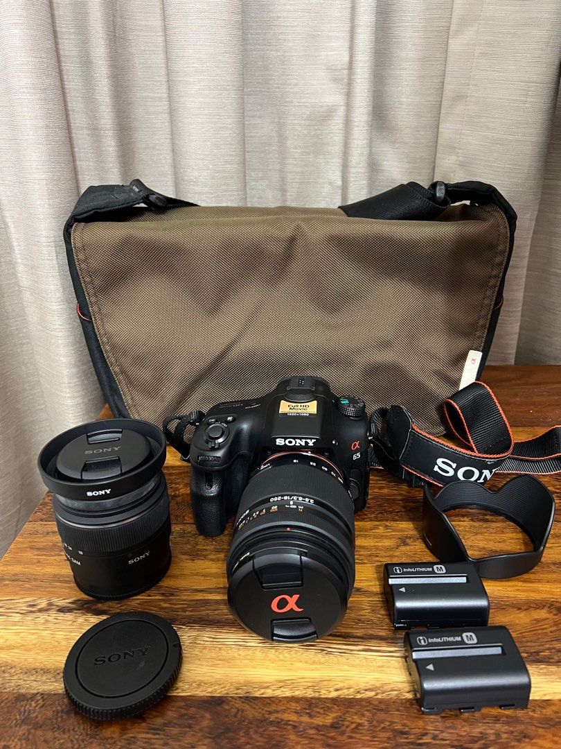 Sony A65 DSLR (body & 2 lenses and 2 batteries), Photography, Cameras ...