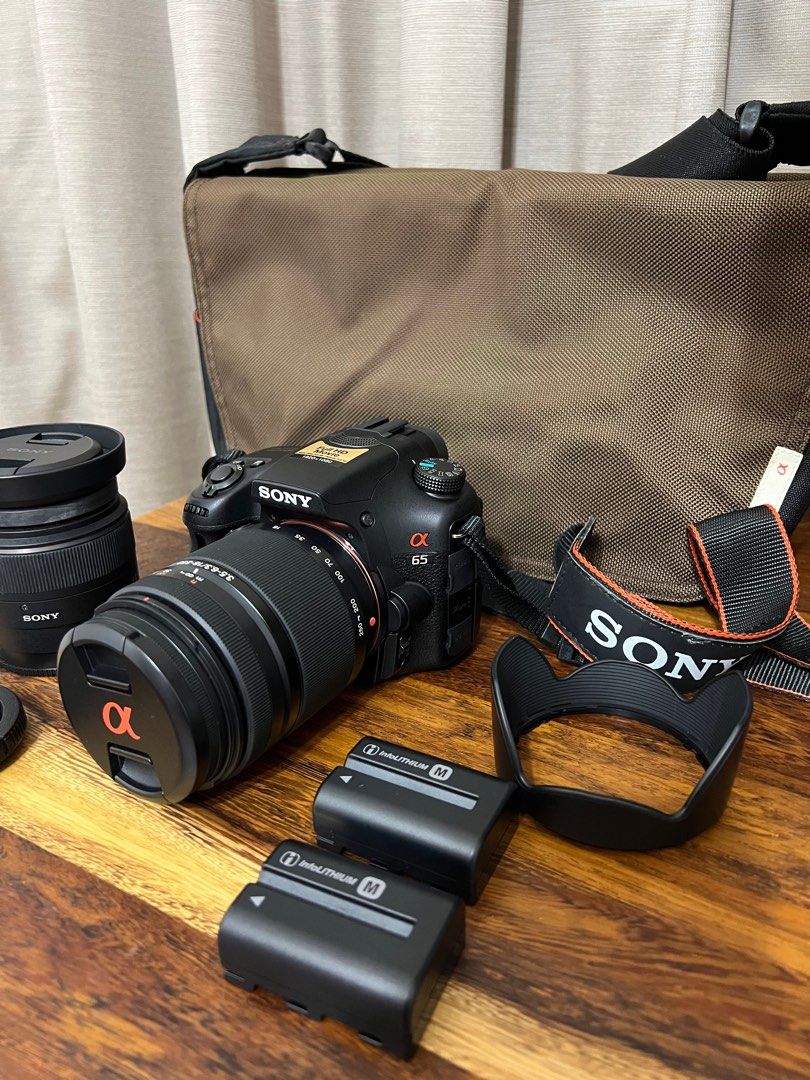 Sony A65 DSLR (body & 2 lenses and 2 batteries), Photography, Cameras ...