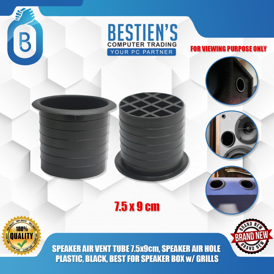 SPEAKER AIR VENT TUBE 7.5x9cm, SPEAKER AIR HOLE PLASTIC, BLACK, BEST ...