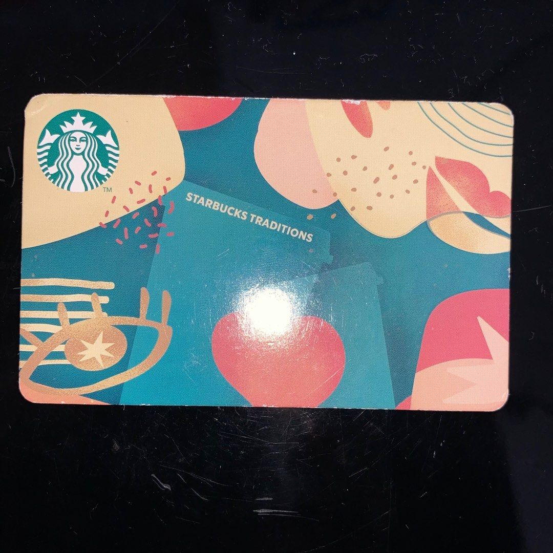 Starbucks traditions card with 21 stickers, Tickets & Vouchers, Store ...