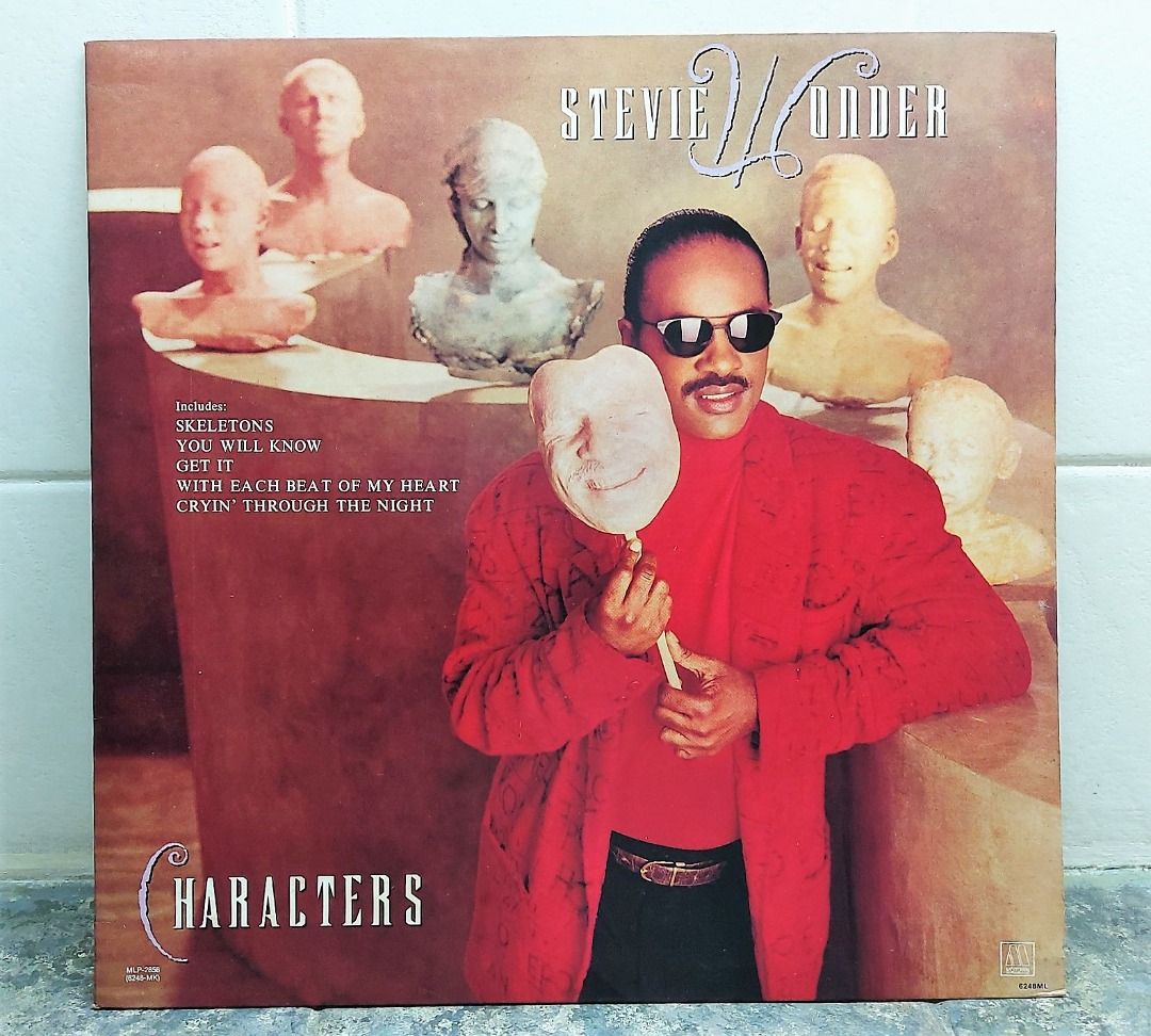 STEVIE WONDER - "Characters" LP Vinyl Record (1987), Hobbies & Toys ...
