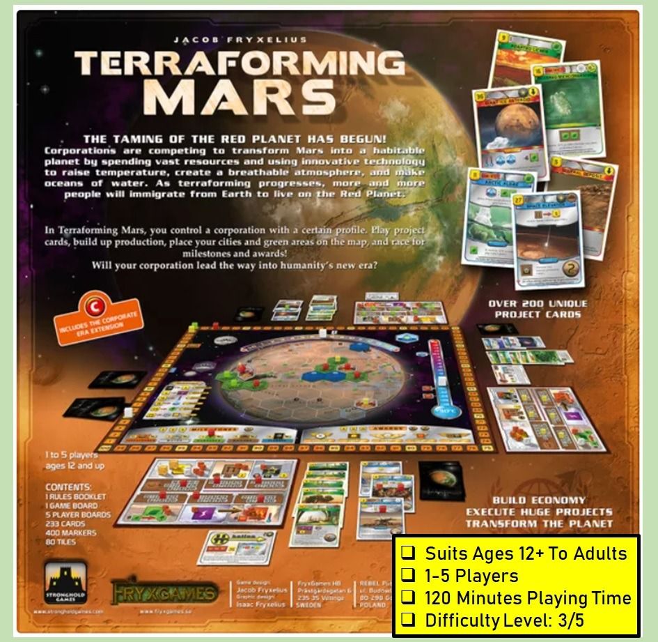 Terraforming Mars [Board Game] (Brand New), Hobbies & Toys, Toys ...