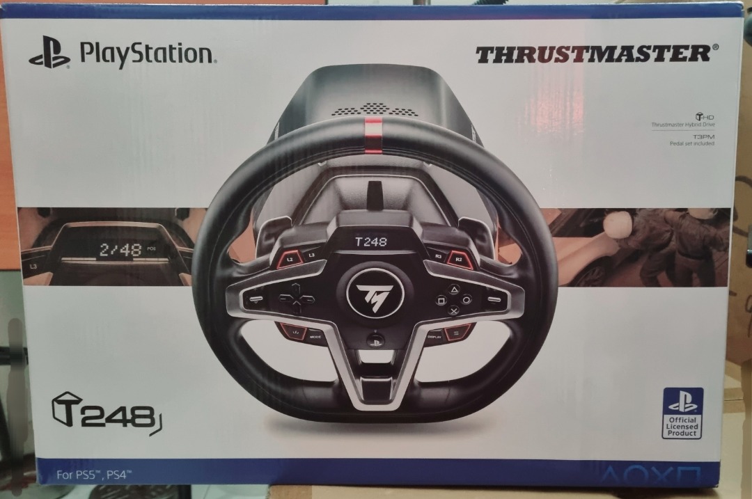 Thrustmaster T248 Racing Game Wheel and Pedals for PS5, PS4, PC, Video ...