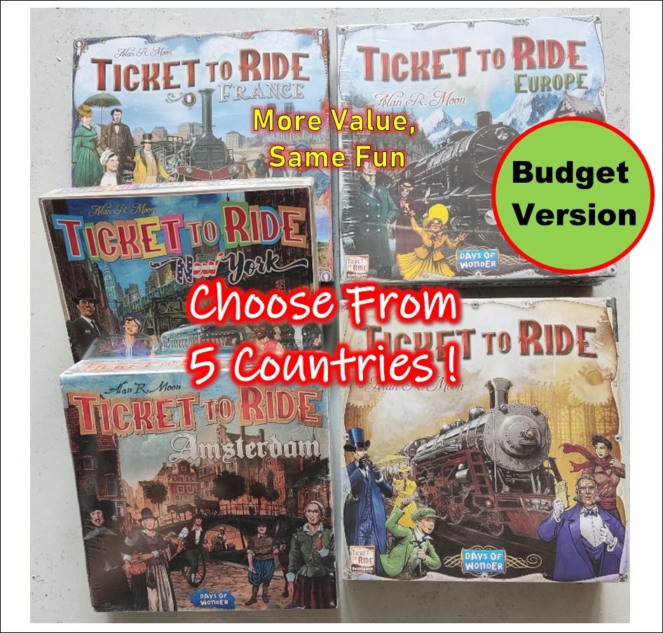 Ticket To Ride (Many Maps) (Europe/USA/France/Amsterdam/New York ...