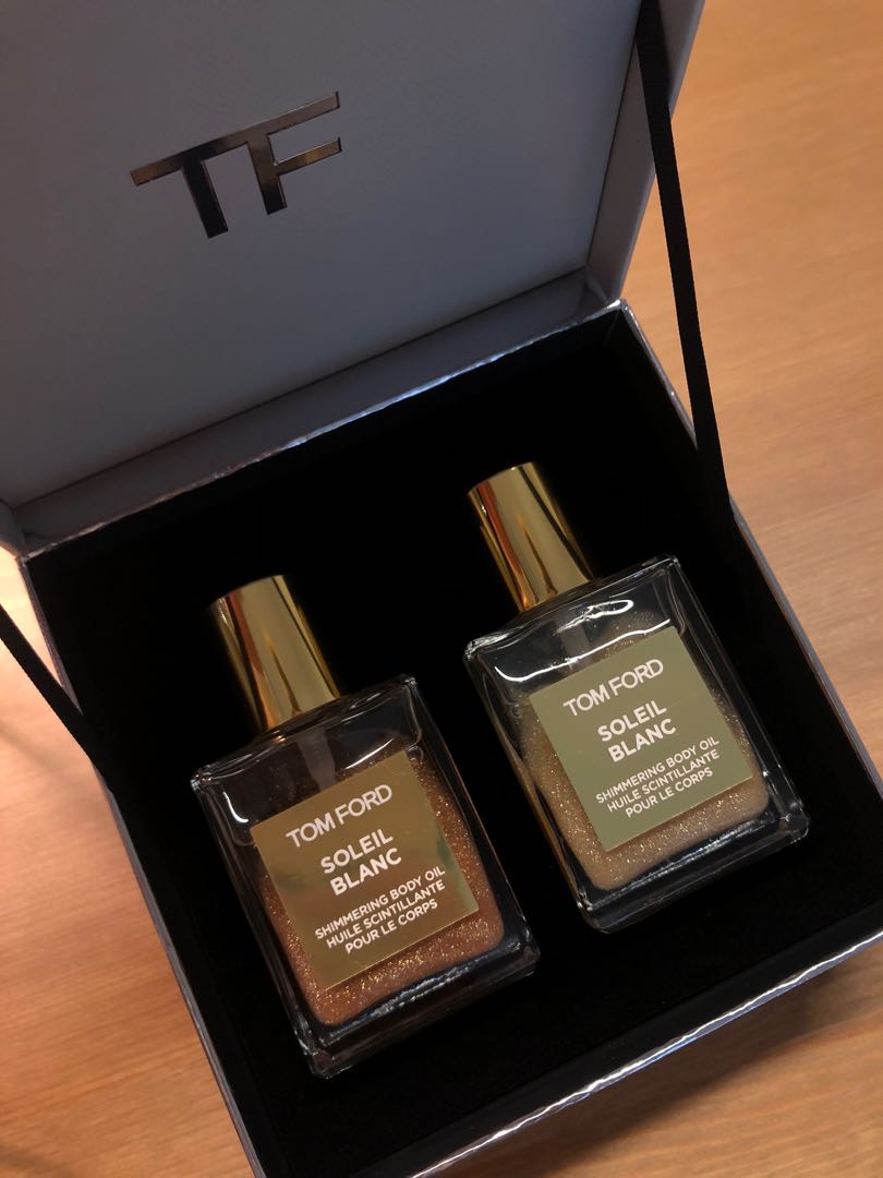 TOM FORD's Mini Soleil Blanc Shimmering Body Oil Set 45ml x 2, 美容＆個人護理 ...