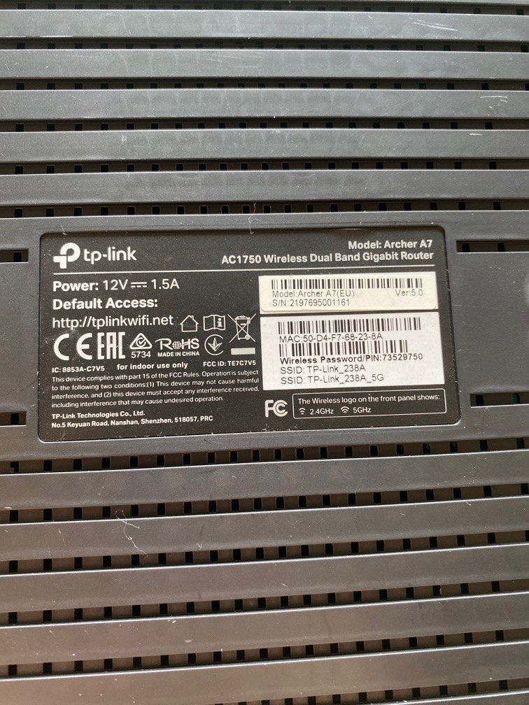 TP-Link Archer A7 (AC1750), Computers & Tech, Parts & Accessories ...
