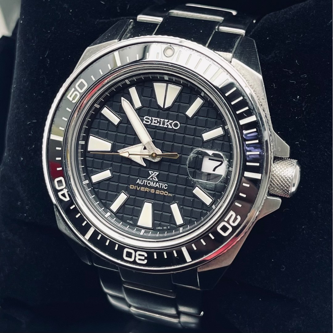 TP-SEIKO Prospex King Samurai Black Waffle Automatic Divers Watch, Men ...