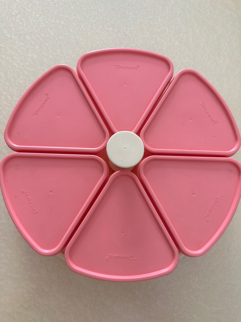 Tupperware festive containers with turntable base, Furniture & Home ...